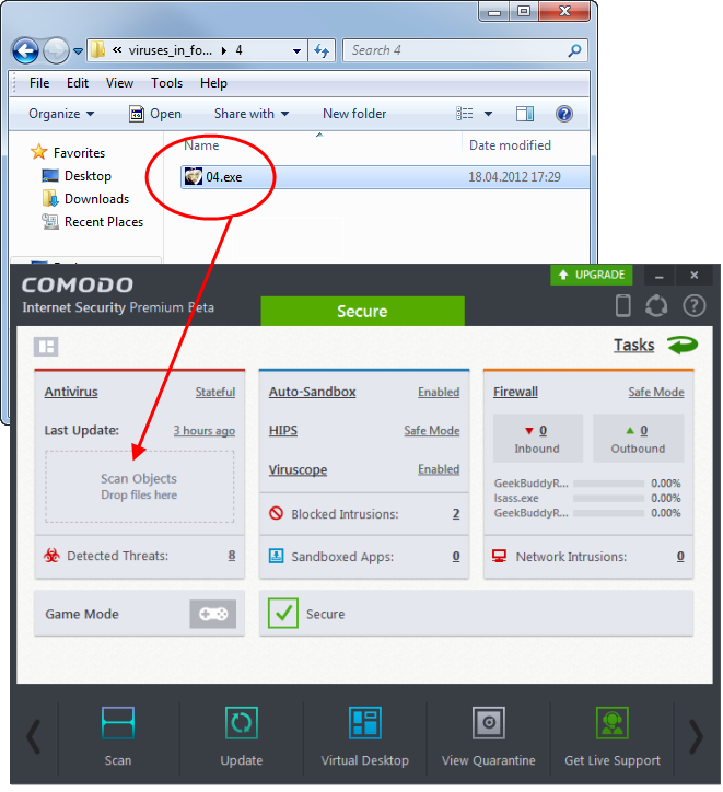 Custom Antivirus Scan, Custom Virus Scan on Computer | Comodo Internet Security